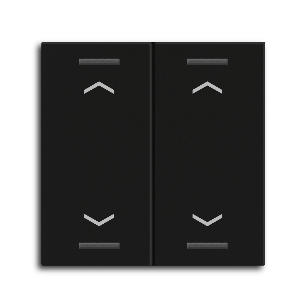 MDT Rocker for the KNX Push Button Light 55 2 gang, Black matt, blinds ...